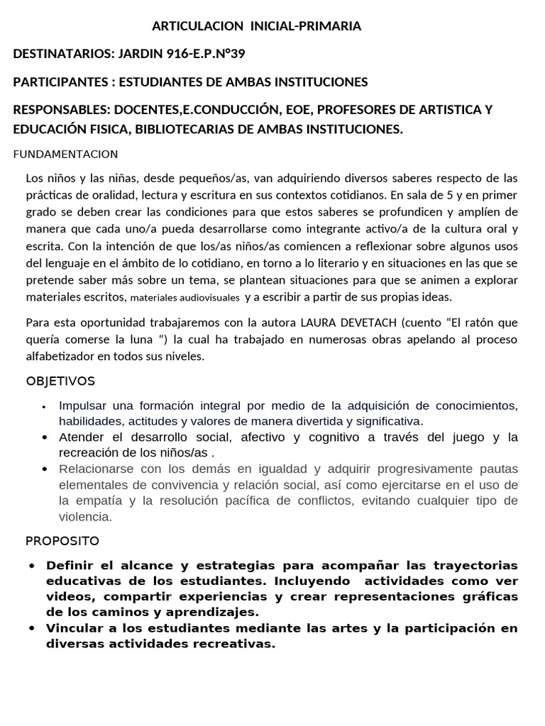 ARTICULACION INICIAL | PDF