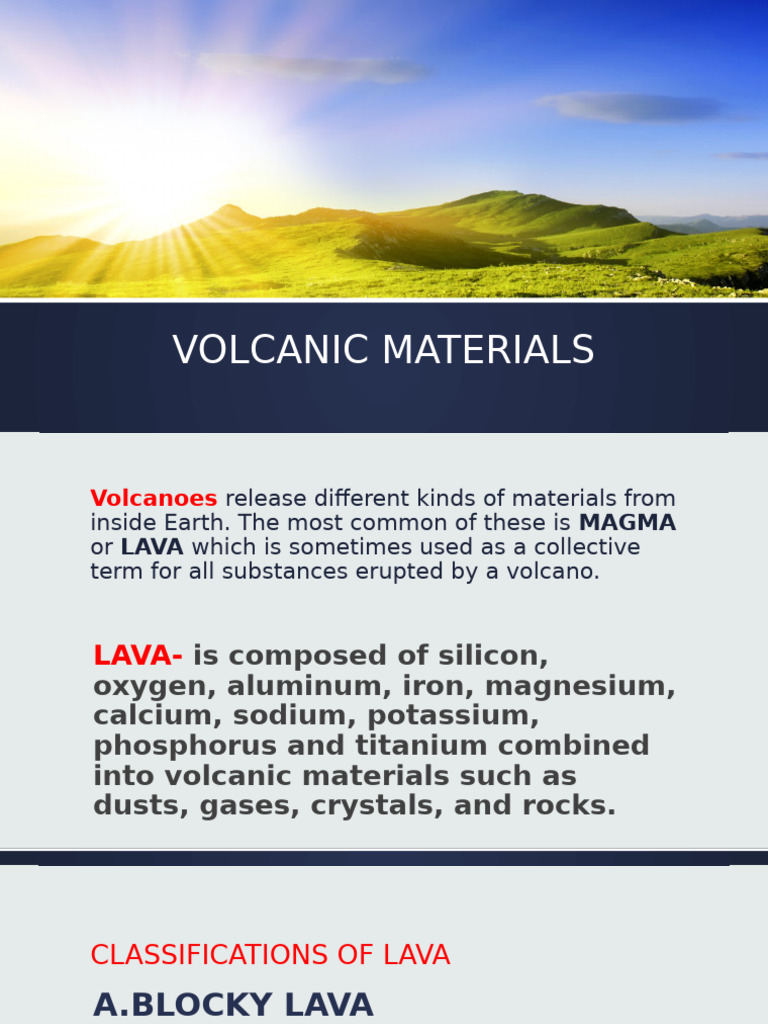Volcanic Materials Grade 10 | PDF