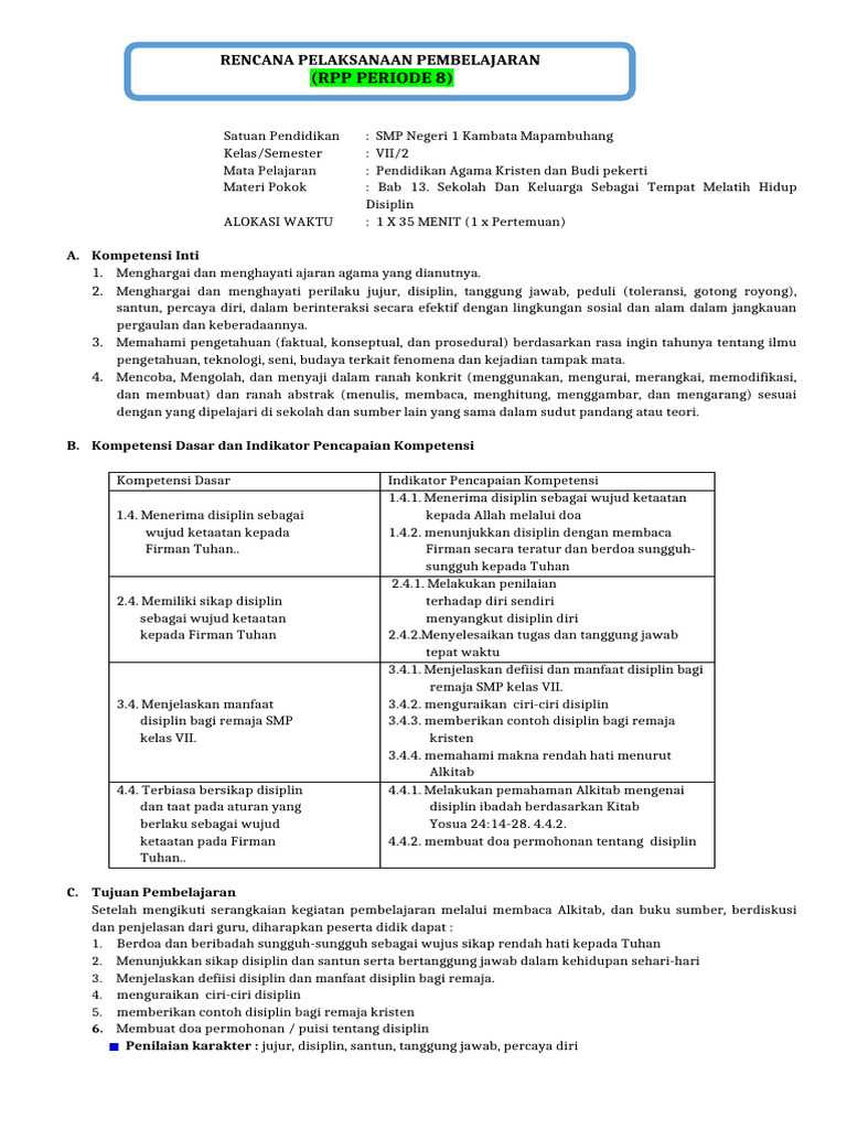 As Lampiran Rpp,Lkpd Periode 8 Bab 13 | PDF