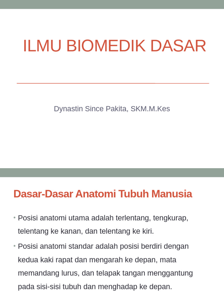 Ilmu Biomedik Dasar Adminkes ITRI | PDF