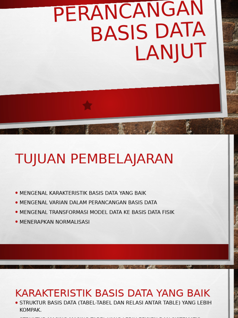 Perancangan Basis Data Lanjut | PDF