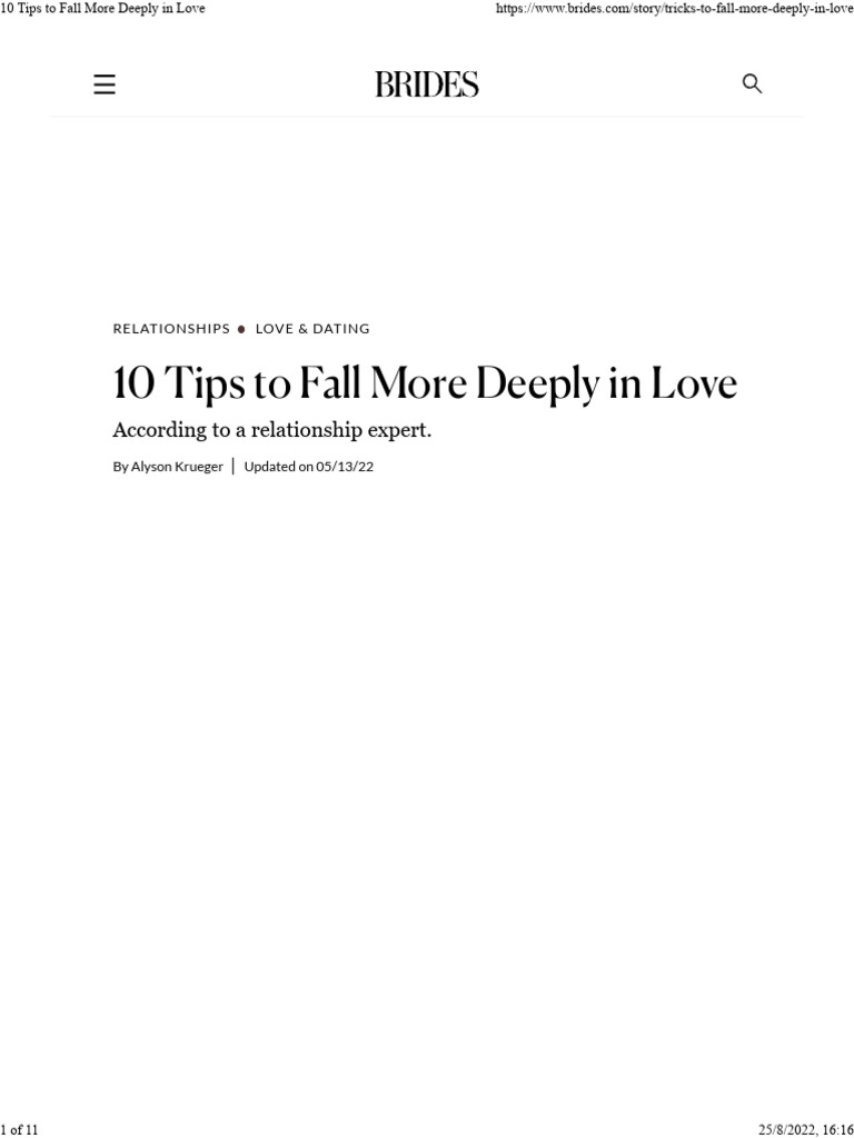 10 Tips To Fall More Deeply in Love | PDF