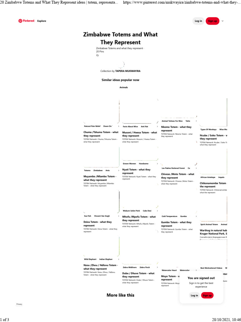 20 Zimbabwe Totems and What They Represent Ideas Totem, Representation ...
