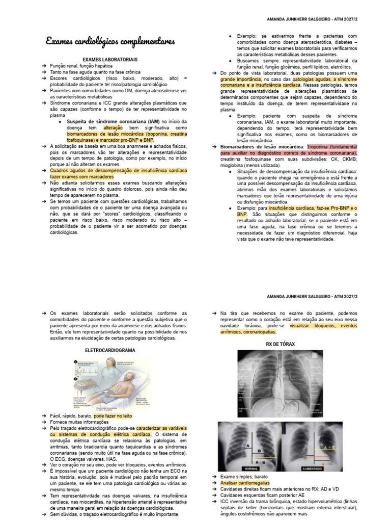 Aula 2 - Exames Complementares | PDF