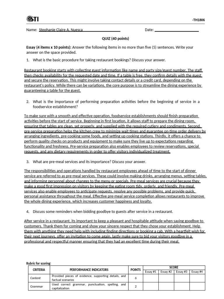 08 Quiz 1 (NUESCA) | PDF