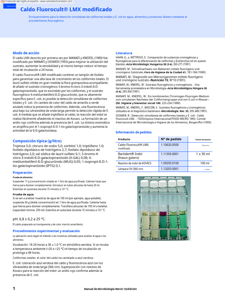 Fluorocult Caldo LMX - Unlocked - En.es | PDF