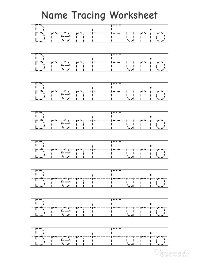 Name Tracing Worksheet | PDF