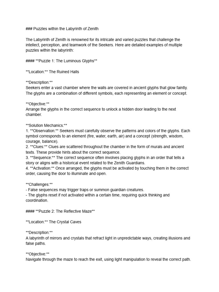 Puzzle within labyrinth | PDF