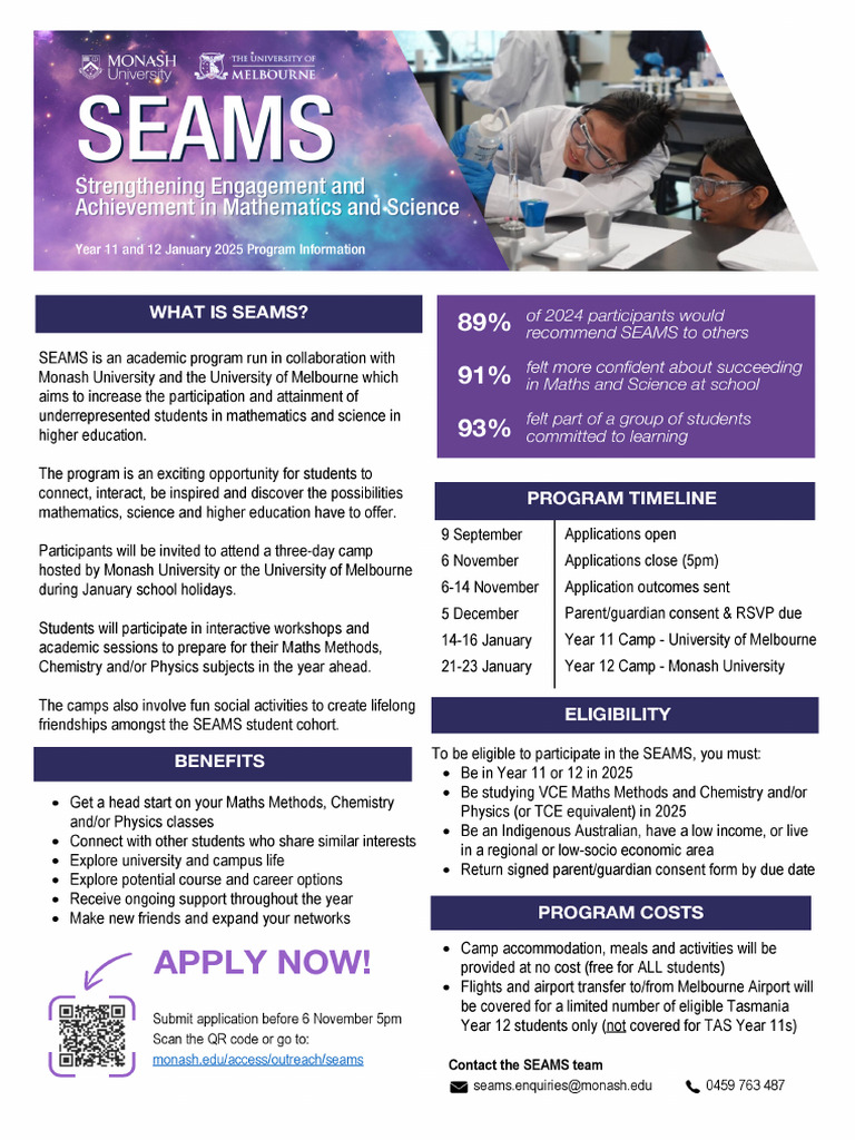 Access Monash SEAMS 2025 Flyer | PDF