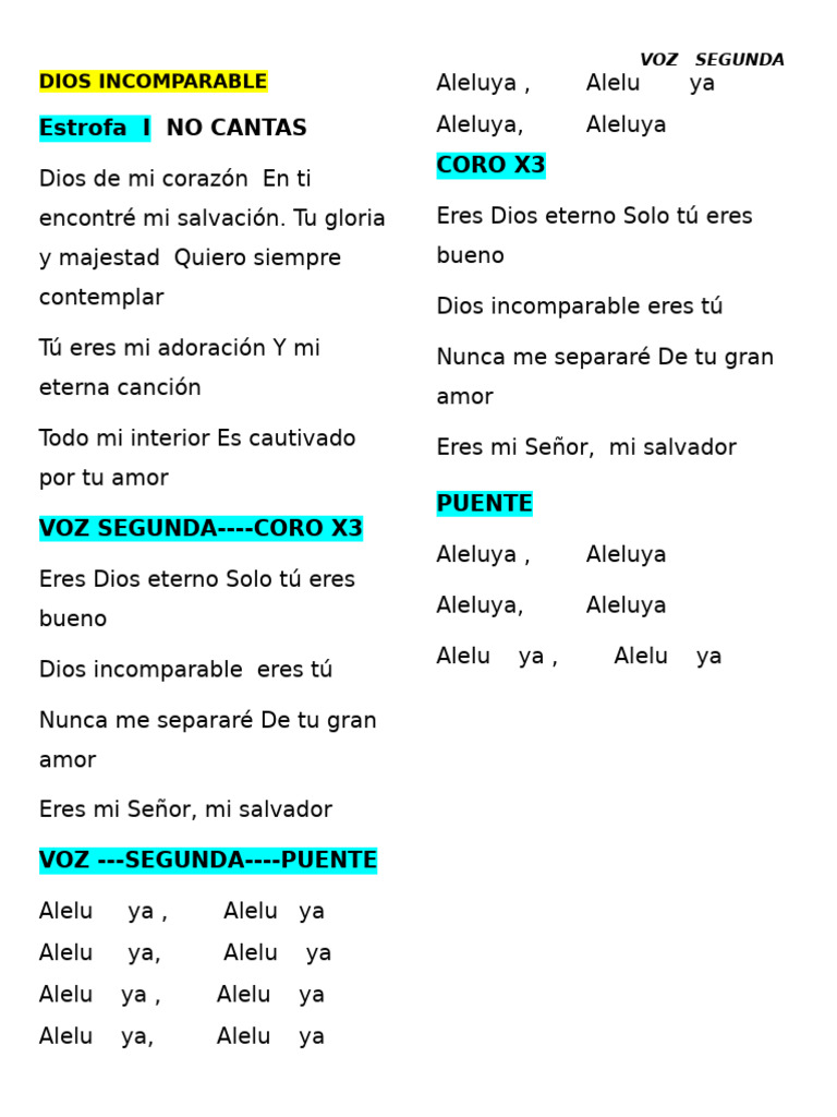 Dios Incomparable | PDF