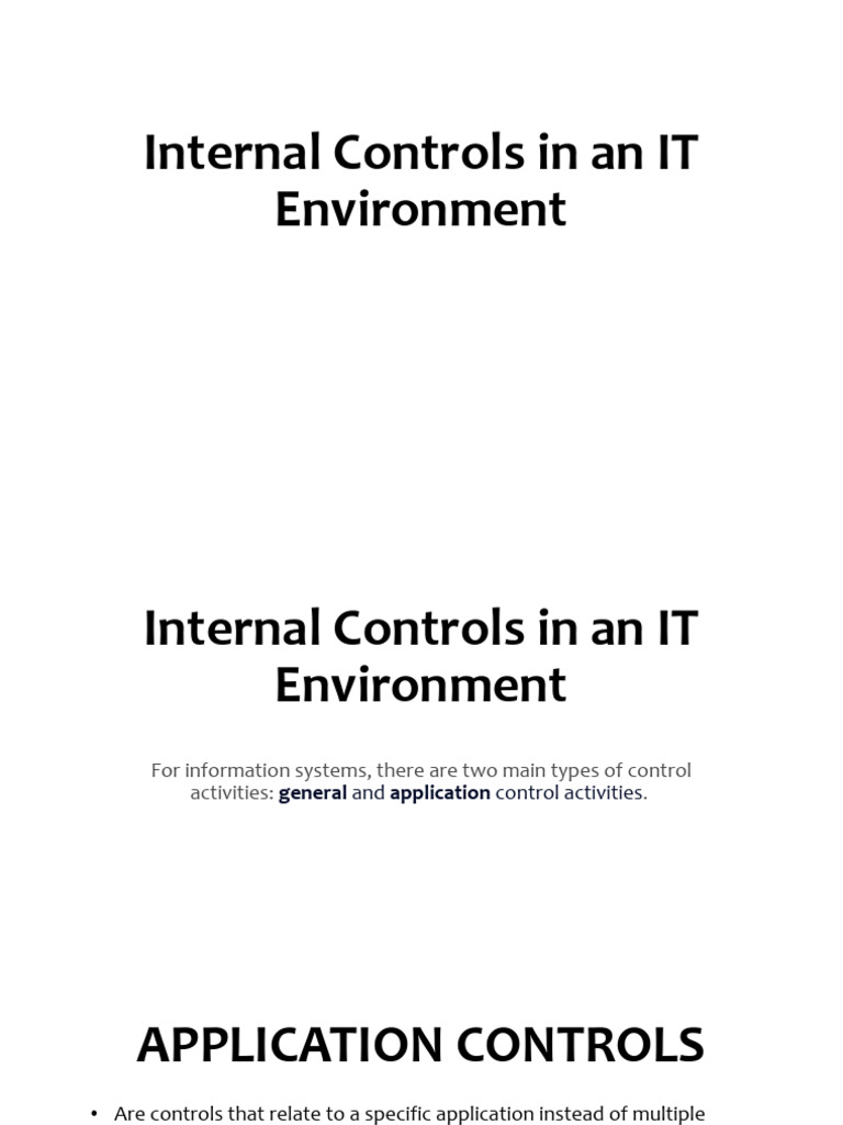 ICIT - Application Controls | PDF