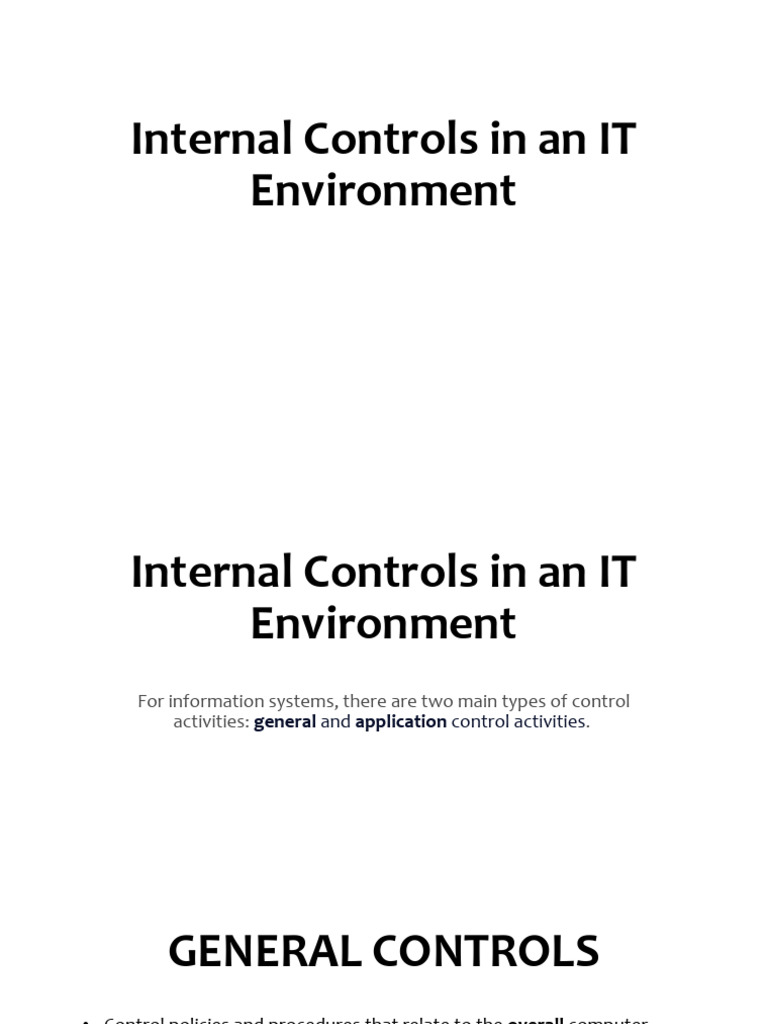 ICIT - General Controls | PDF