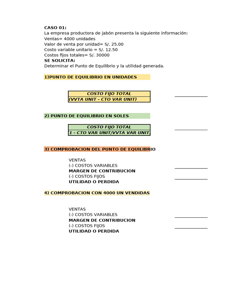 06 PUNTO EQUILIBRIO | PDF