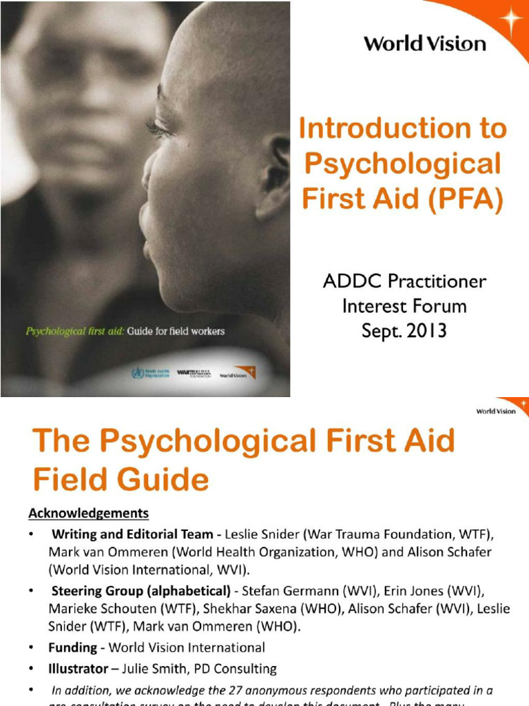 Introduction To Psychological First Aid | PDF