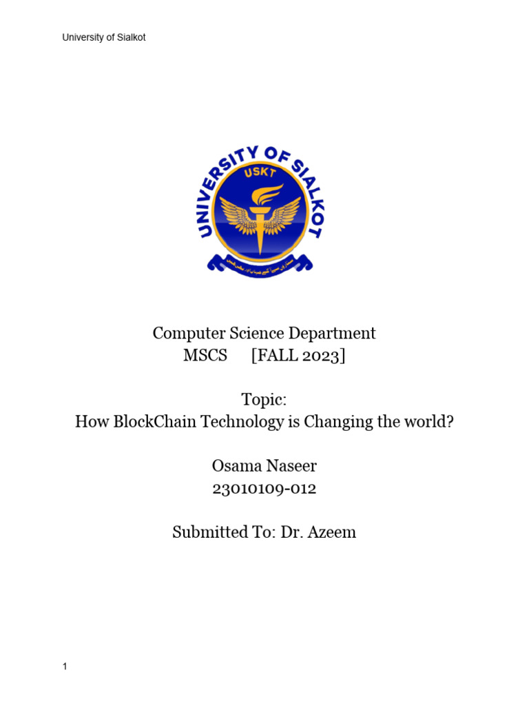 Blockchain Assignment | PDF