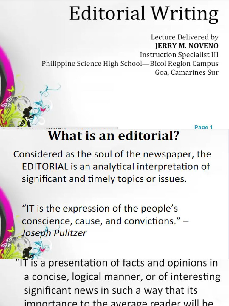Editorial Writing | PDF