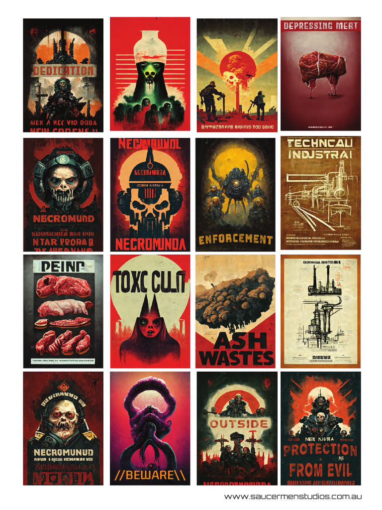 Necromunda Terrain Posters - PDF Pack - Saucermen Studios | PDF
