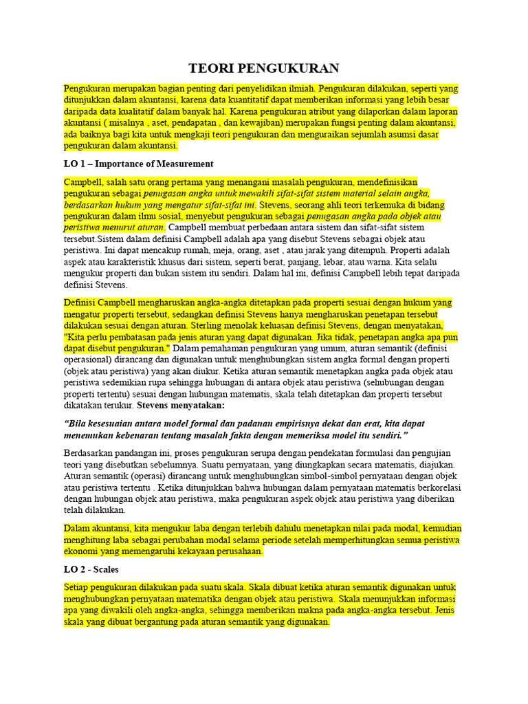 MEASUREMENT THEORY | PDF