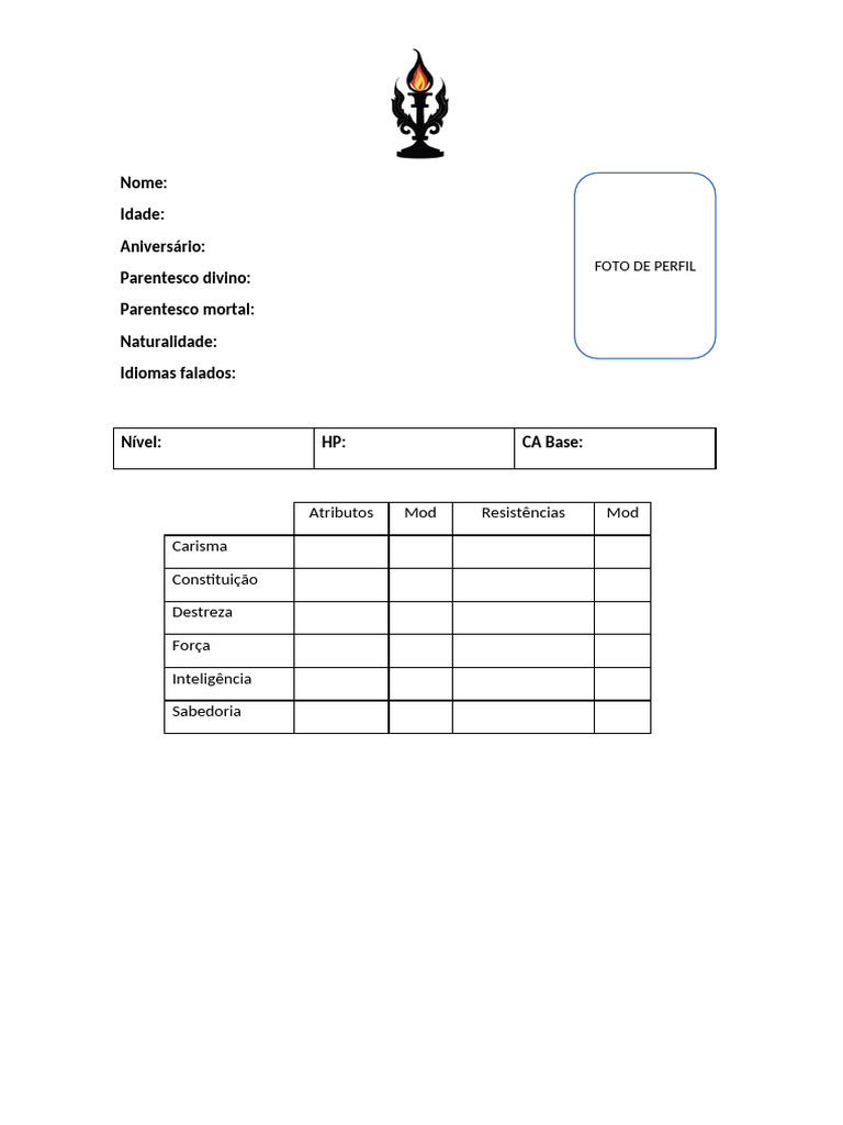 Modelo de ficha | PDF