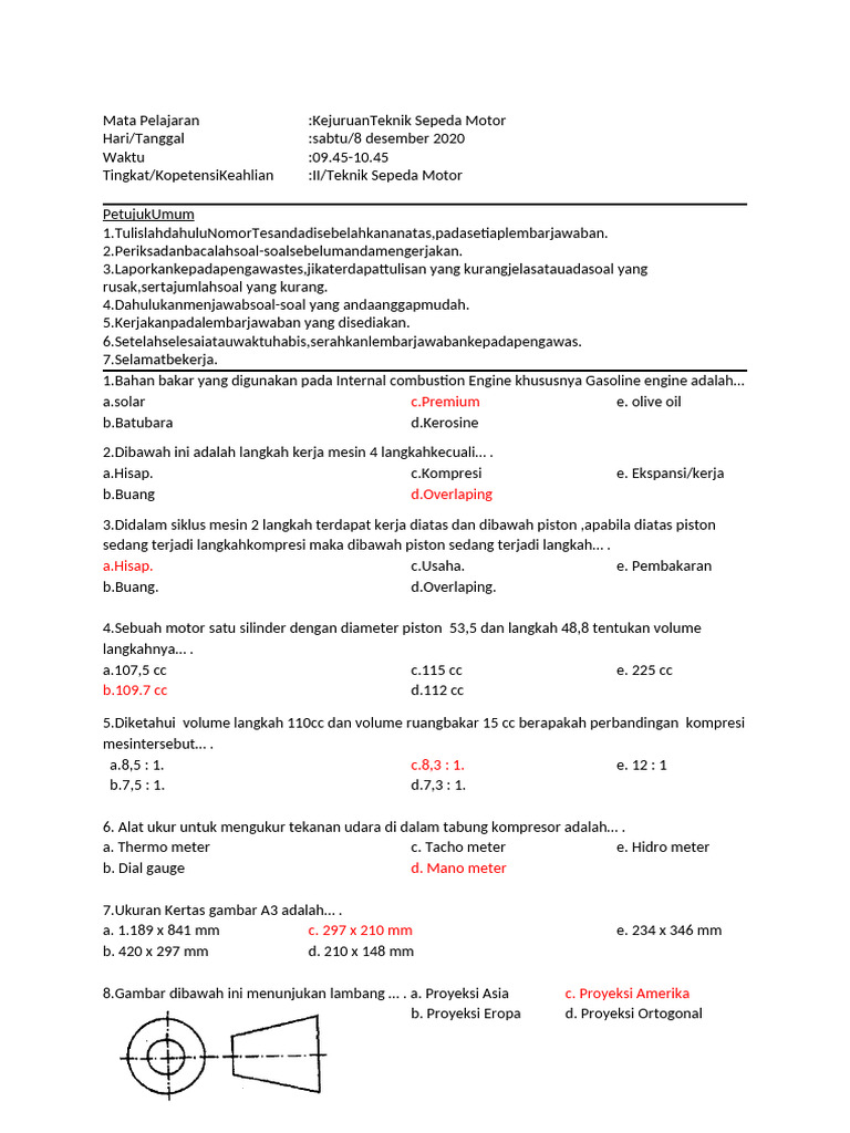 Soal Akhir Semester 3 TSM | PDF