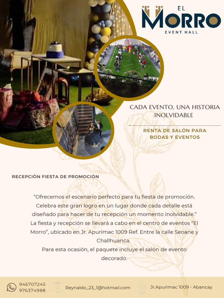 Salón de Eventos El MORRO | PDF
