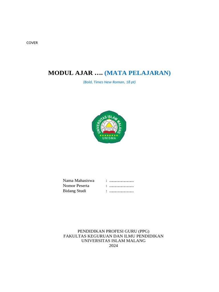 Format Modul Ajar Kumer-PPG 2024 | PDF