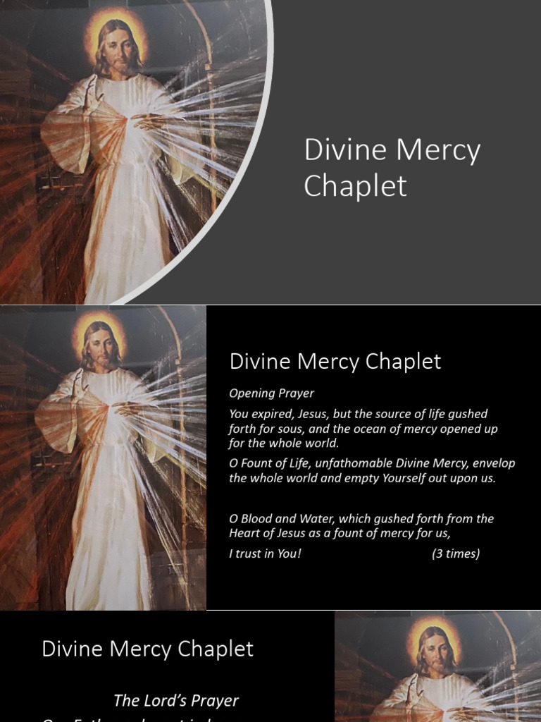 Divine Mercy Chaplet Prayer Guide | PDF | Mercy | God The Father