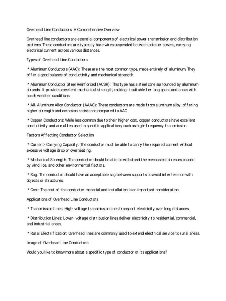 Overhead Line C | PDF