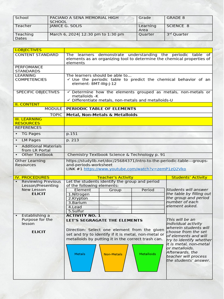 CO No. 3 Science 8 (Third Quarter) | PDF