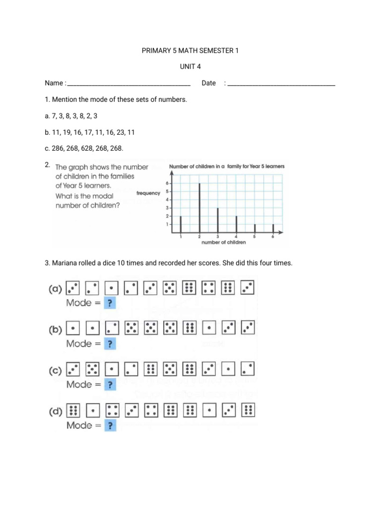 Primary 5 Math Unit 4 | PDF