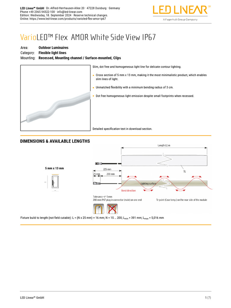 Varioled Tm Flex Amor Ip67-Varioled Tm Flex Amor White Side View Ip67 ...