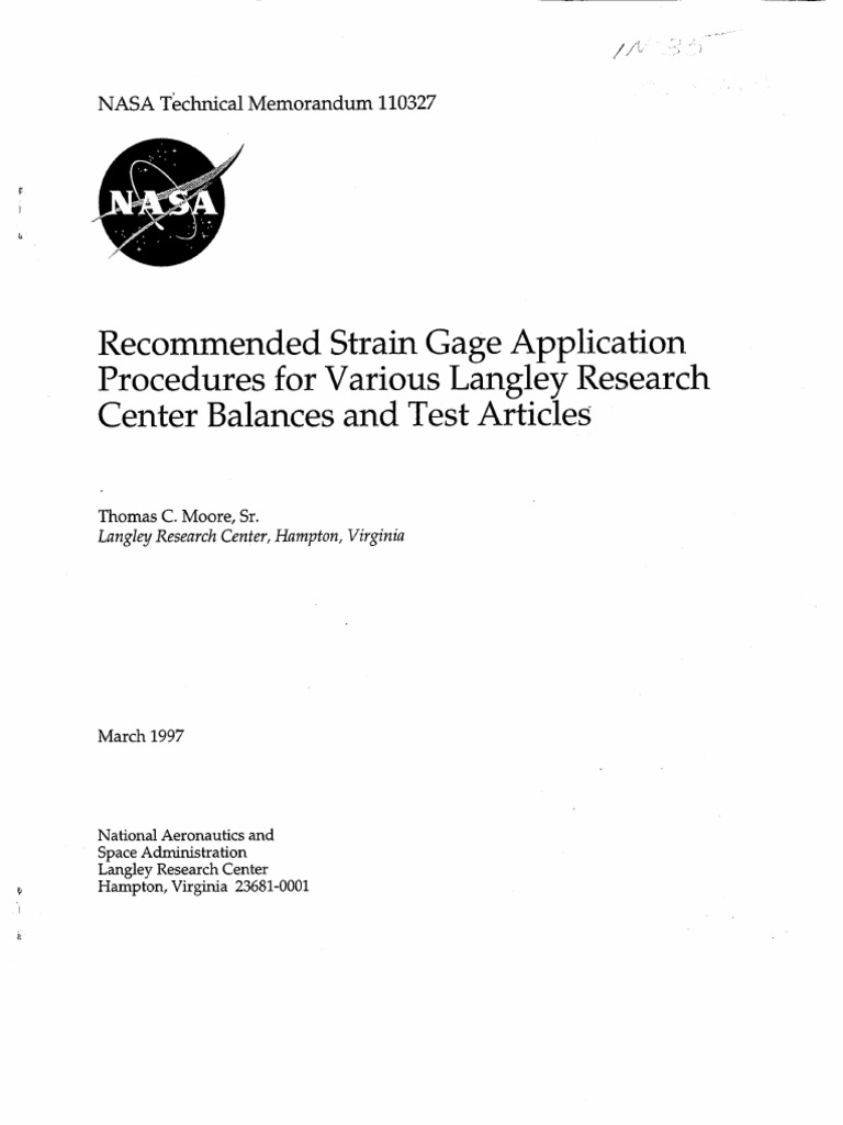 NASA - Recommended Strain Gauge Application Procedure | PDF | Soldering ...