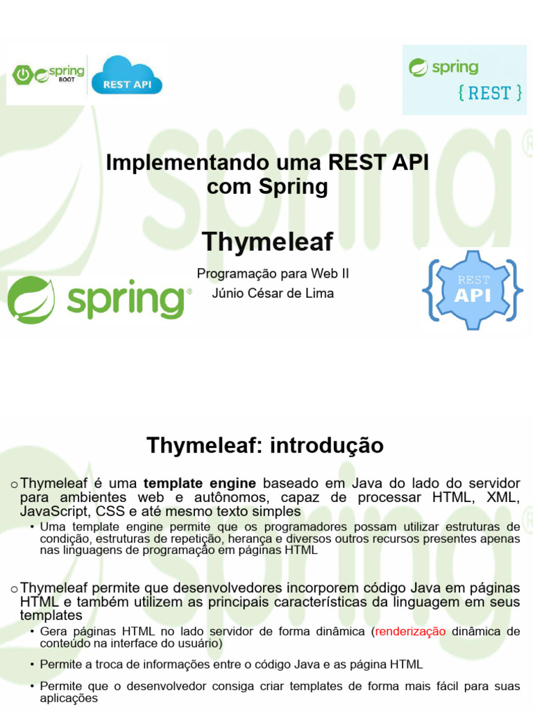 Aula_21_Thymeleaf | PDF