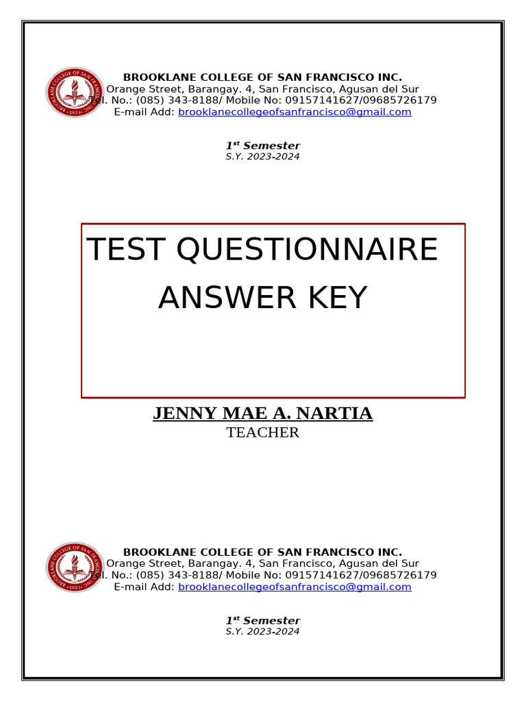 Cover-Page SF2 | PDF