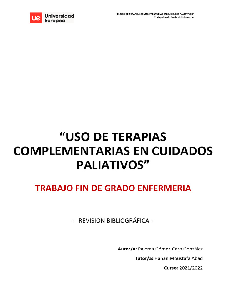 Uso de Terapias Complementarias | PDF | Terapia | Medicina