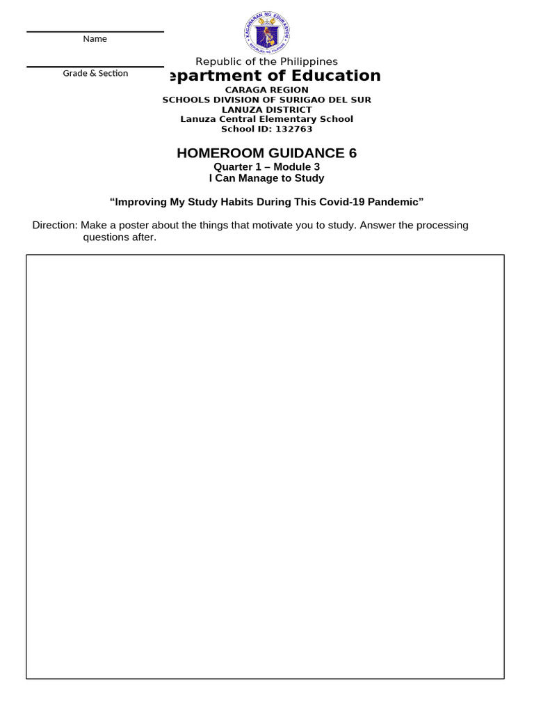 Quarter 1 Module 3.2 Improving My Study Habits | PDF Quarter 1 Module 3.2 Improving My Study Habits | PDF