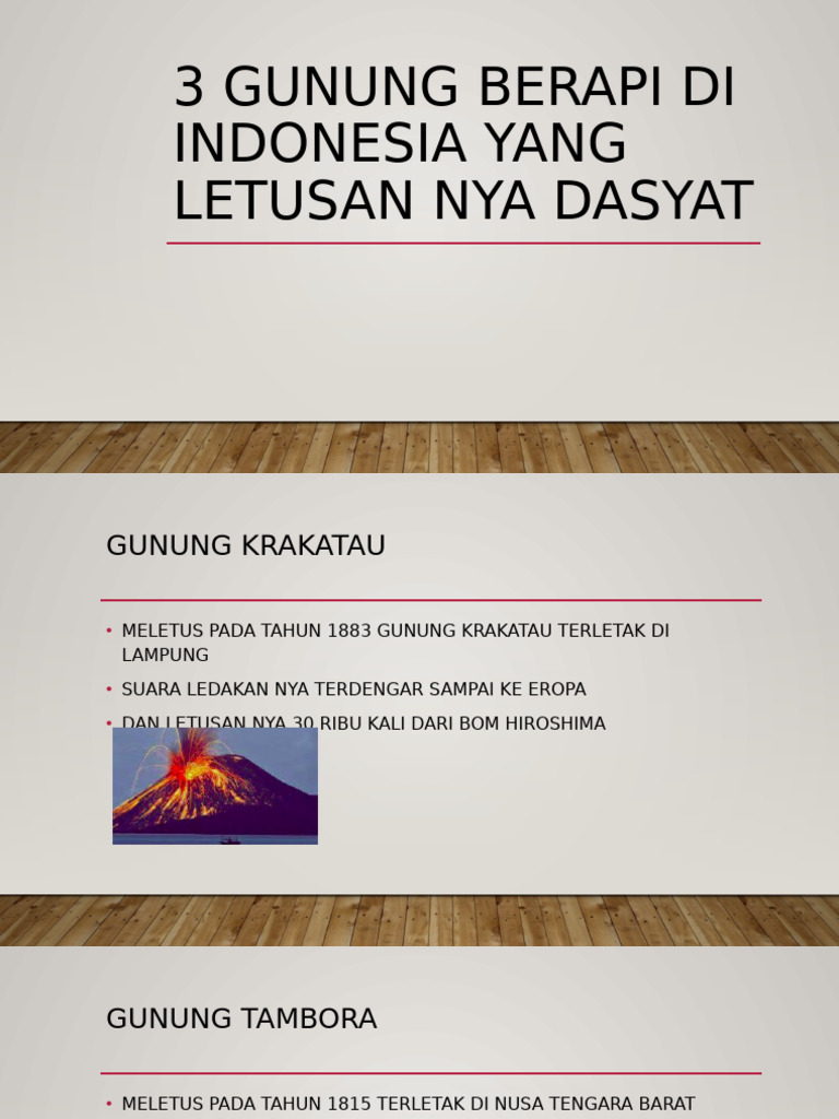 3 Gunung Berapi DI INDONESIA | PDF
