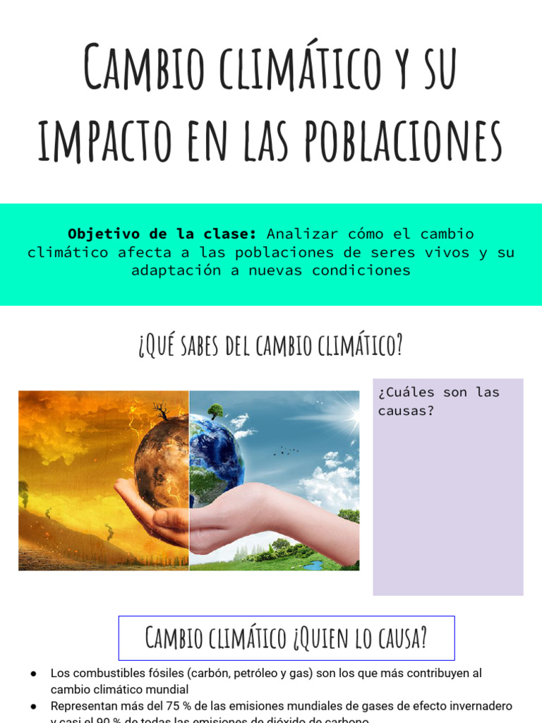 Cambio Climático y Su Impacto en Las Poblaciones | PDF