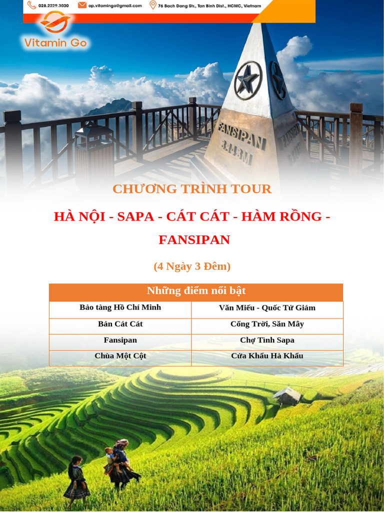 (4N3D) Hà N I - Sapa - Cat Cat - Ham Rong - Fansipan | PDF