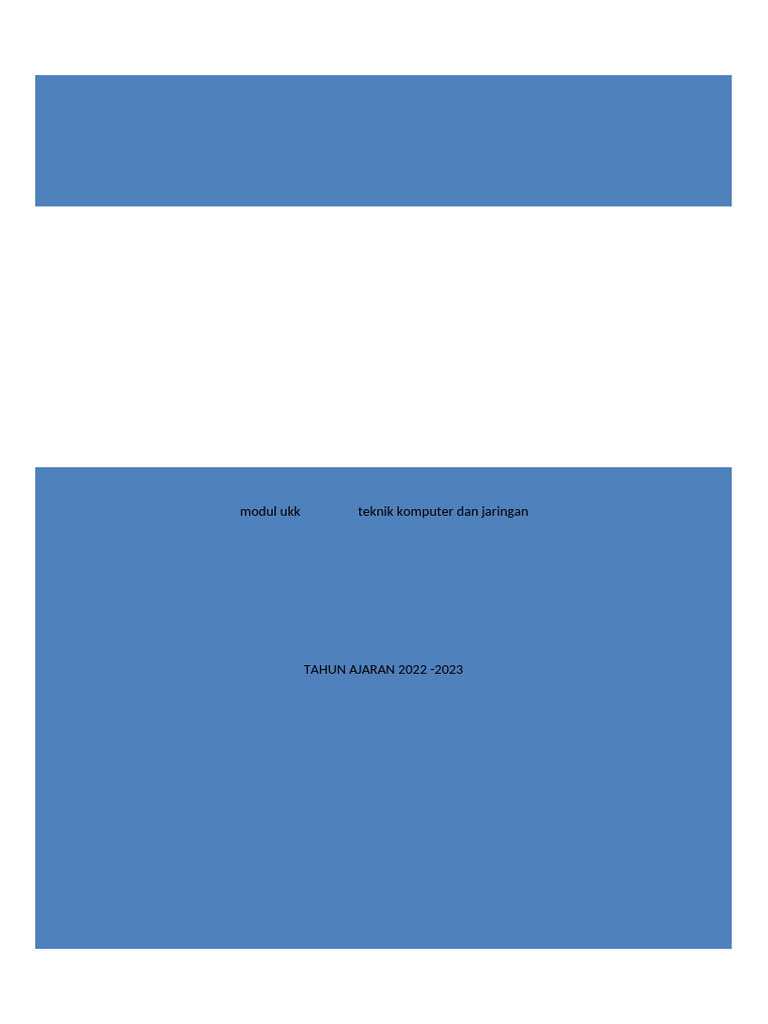 Modul Ukk Claster 1 | PDF