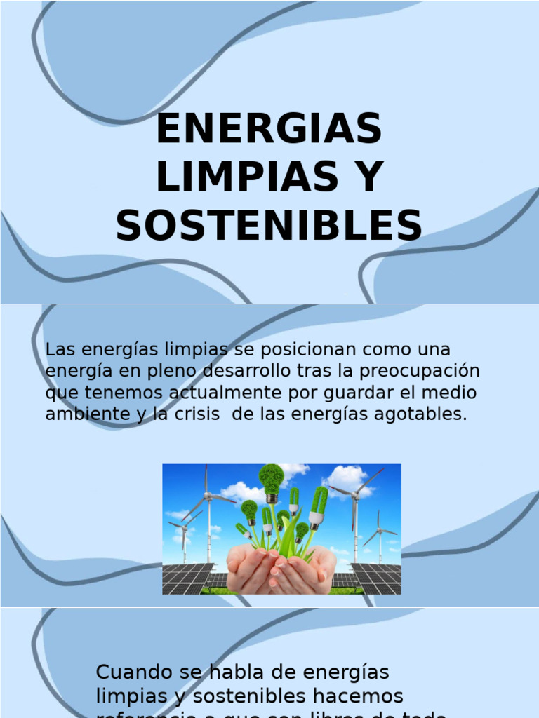 Energías Limpias y Sostenidas | PDF