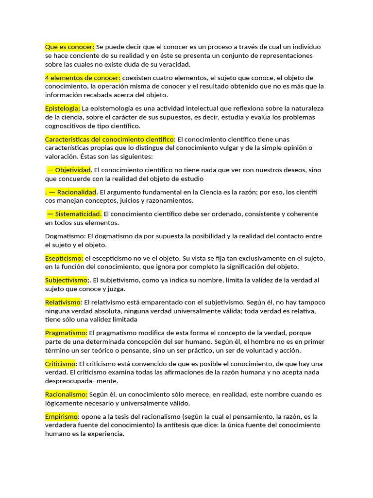 Que Es Conocer | PDF