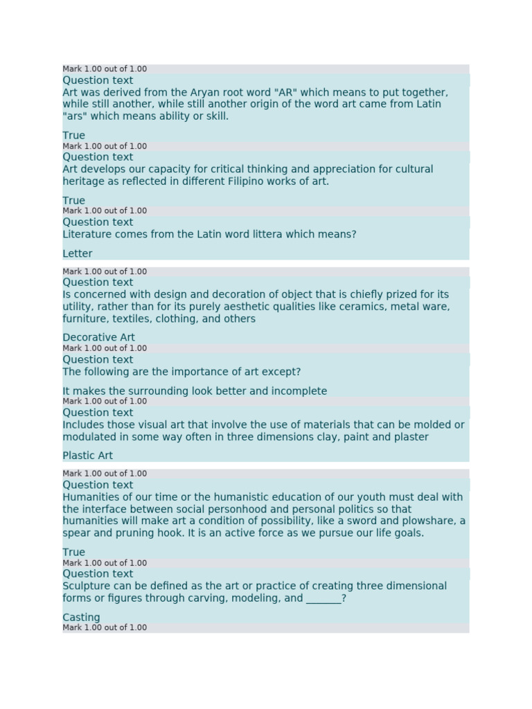 ARTS_APPRECIATION__ALL_PRELIMS | PDF