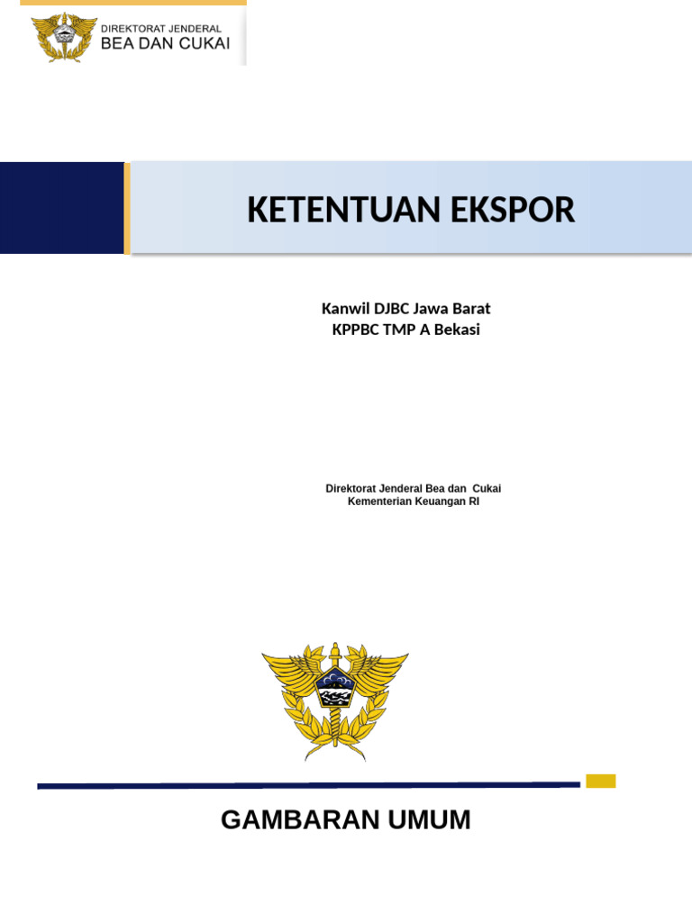 Tata Laksana Ekspor | PDF