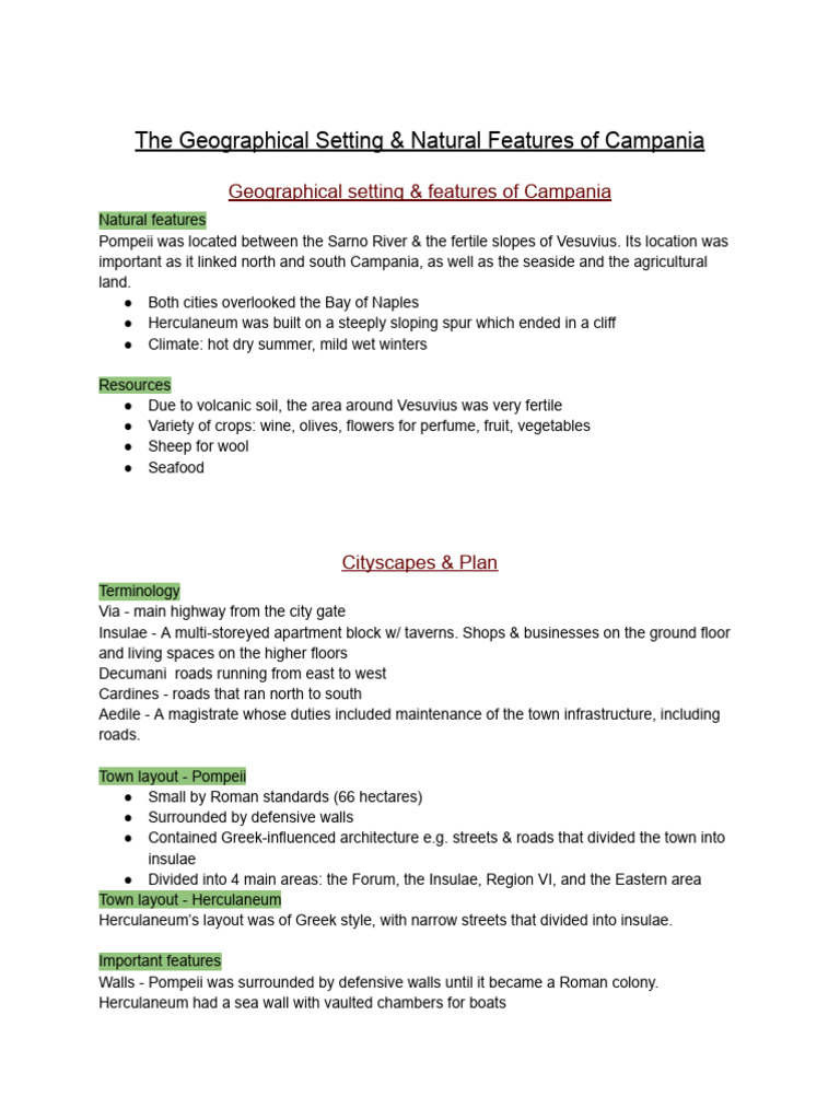 Cities of Veuvius - Pompeii and Herculaneum | PDF | Pompeii | Mount ...