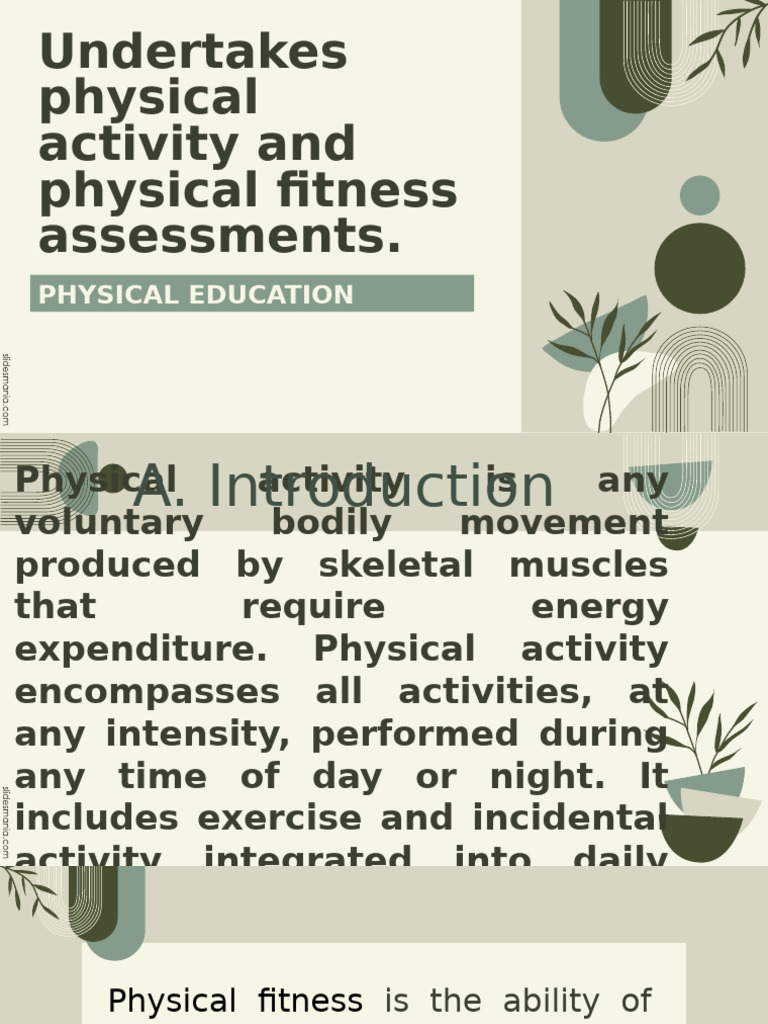 Undertakes Physical Activity and Physical Fitness Assessments | PDF ...