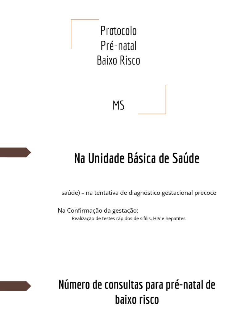 4 Protocolo Pré-Natal Baixo Risco | PDF