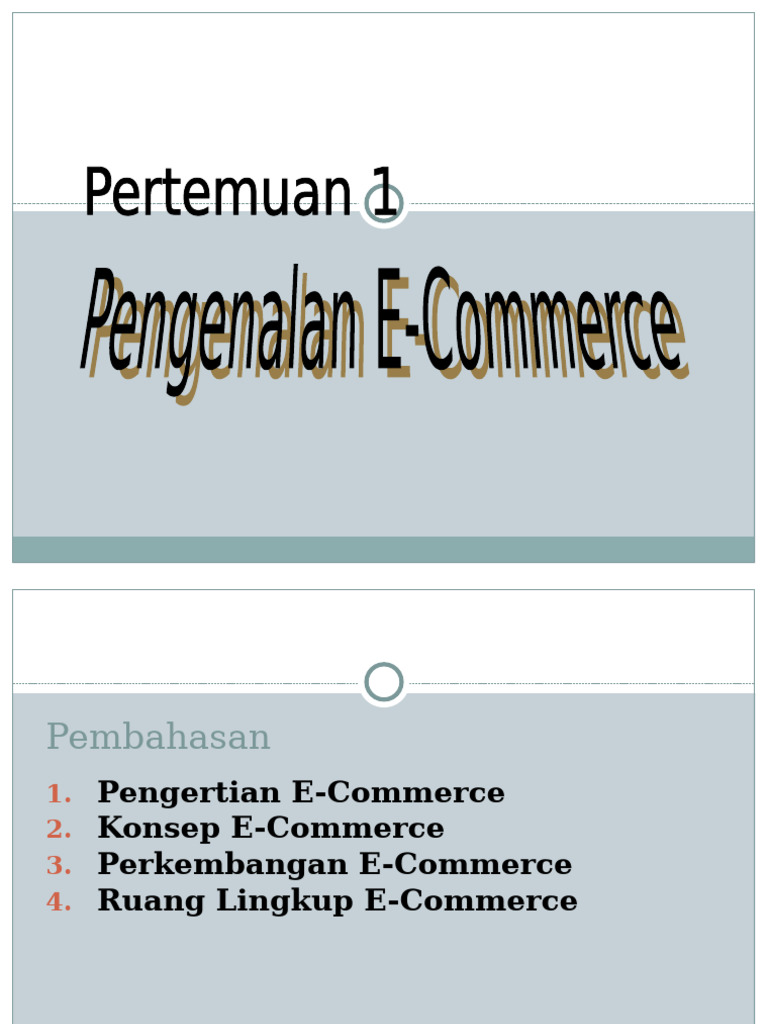 Pengantar E-Commerce | PDF