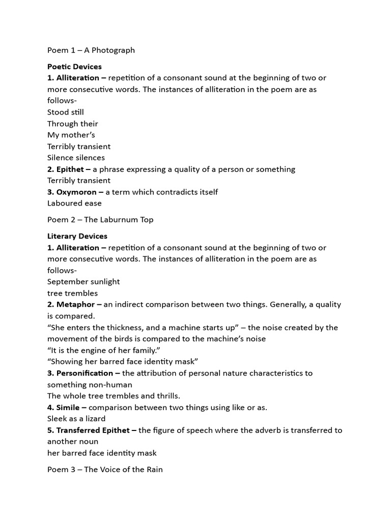 Literary Devices | PDF