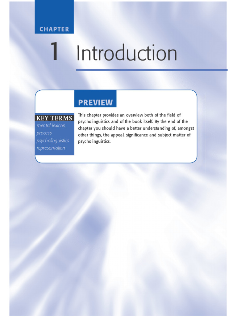 Warren P. Introducing Psycholinguistics 17 28 | PDF